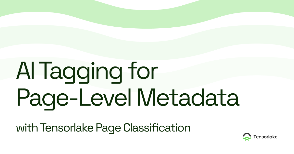 AI Tagging for Page-Level Metadata with Tensorlake Page Classification | Tensorlake
